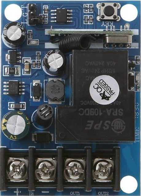 Remote Control Receiver 1 Channel 12-36v 30A 433mhz 2 Pack EV1527 ...